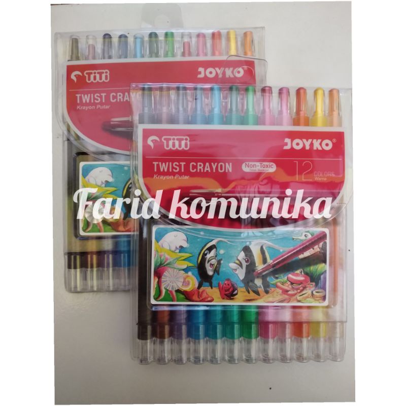 Jual [HUSNA COLLECTION] CRAYON PUTAR / TWIST CRAYON JOYKO PANJANG ISI ...