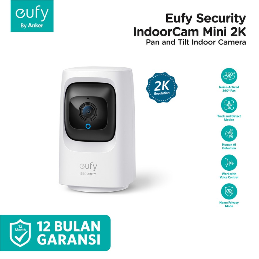 Jual Eufy IndoorCam Mini 2K Pan & Tilt Security IP Camera CCTV - T8414 ...