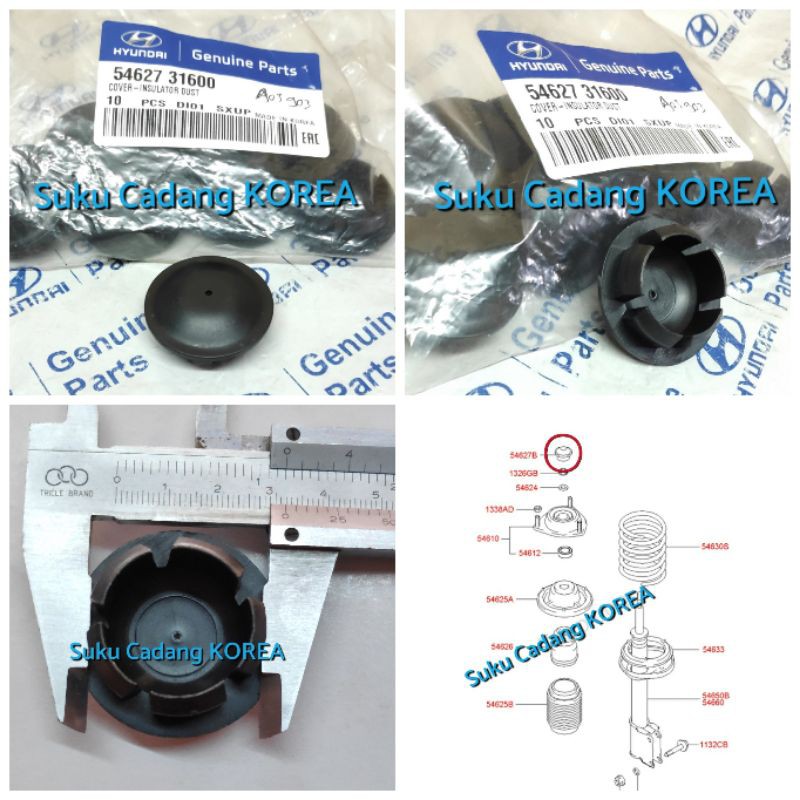 Jual Cover Insulator Dust Tutup Pangkon Shockbreaker Depan Hyundai ...