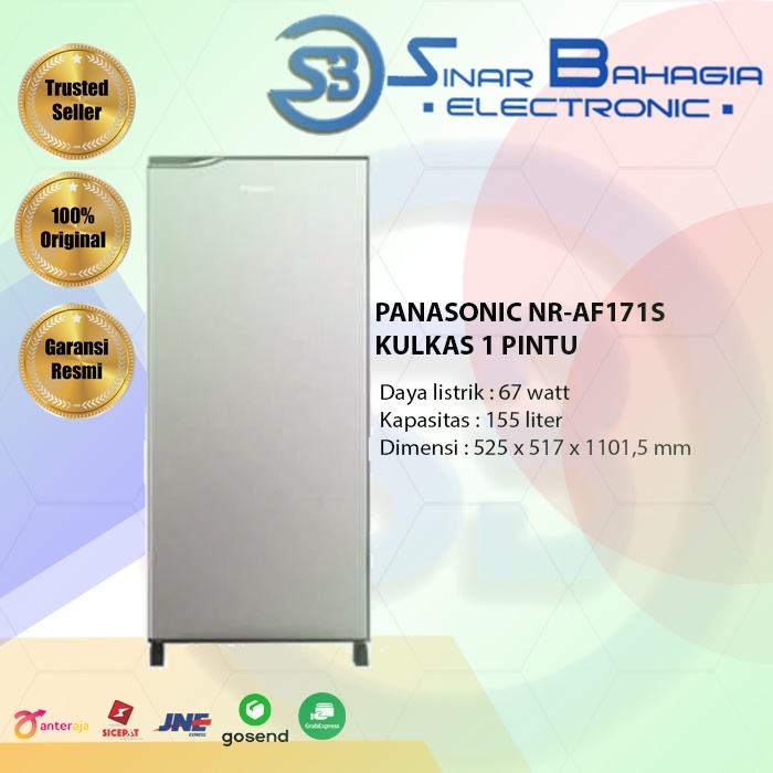 Jual PANASONIC NR-AF171S KULKAS 1 PINTU (NEW) ( KHUSUS BANDUNG) | Shopee Indonesia