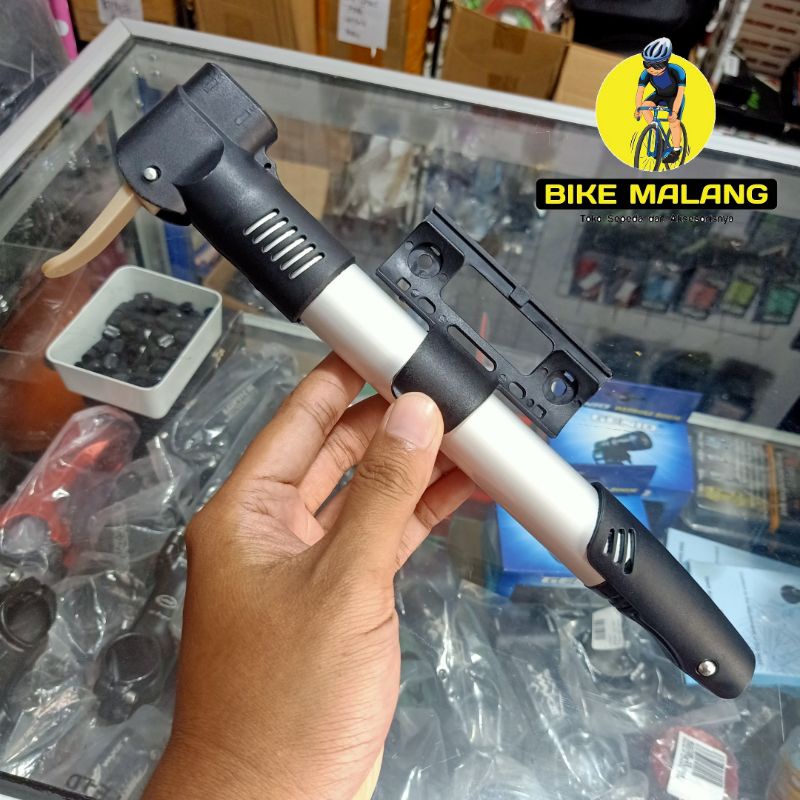 Jual Pompa Mini Sepeda Hitam Putih Bahan Alloy dan Plastik Tekanan 70 ...