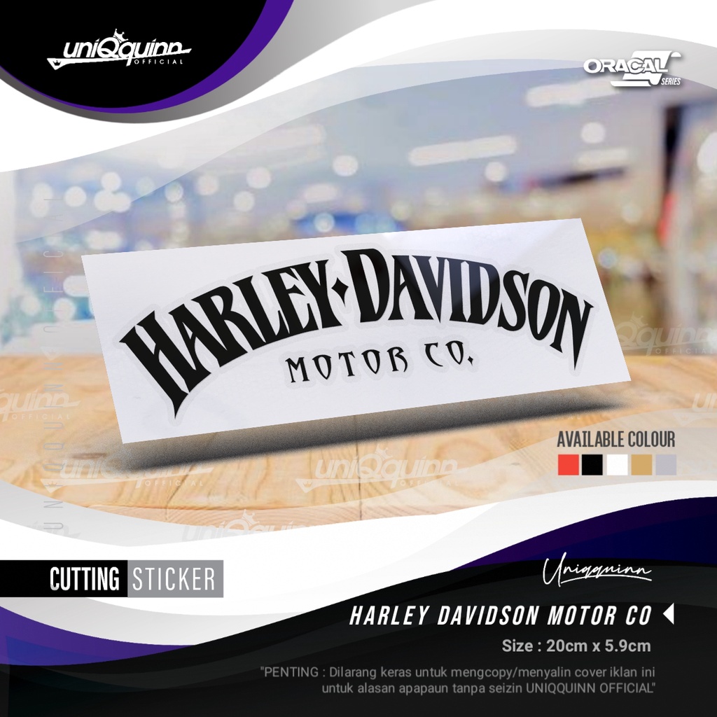 Jual UQ Stiker Harley Davidson Motor Co. | Cutting Sticker Harley ...