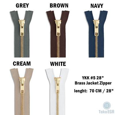 Jual Sleting / Resleting Besi YKK #5 28" Brass Jaket Zipper | Shopee Indonesia