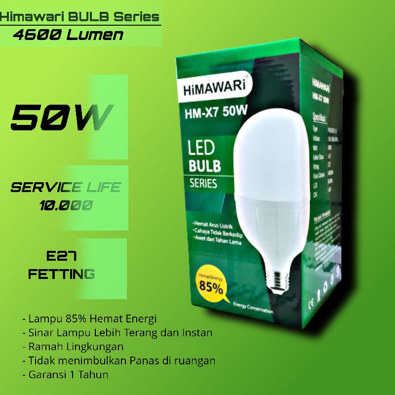 Jual Bohlam LED 50W Putih himawari Capsule led bulb Lampu LED 50 Watt ...