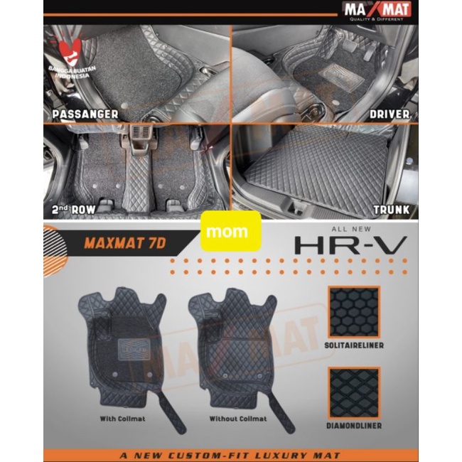 Jual Karpet Mobil Maxmat 7D Otoproject All New HRV 2022-2024 Full ...