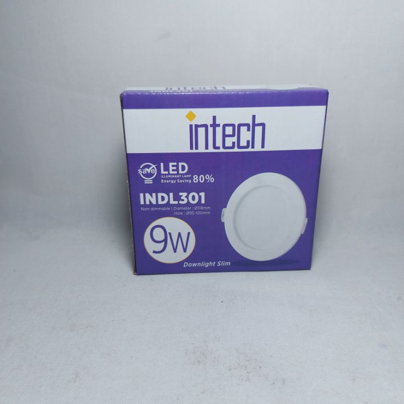 Jual led panel intech downlight / Intech dowlight led inbow 9 watt ...