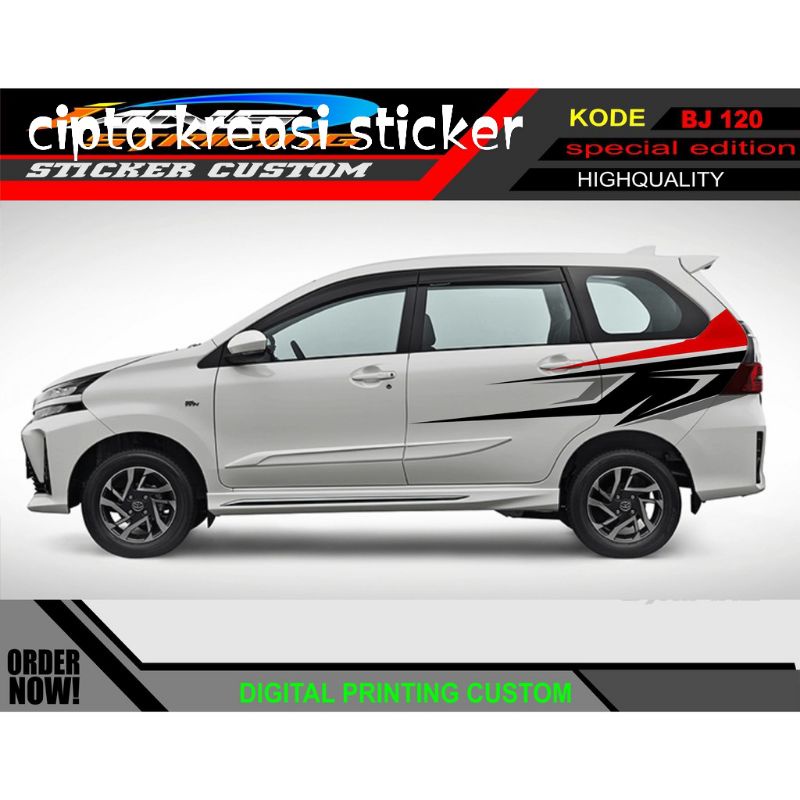 Jual sticker stiker cutting variasi mobil Toyota Avanza Xenia calya ...