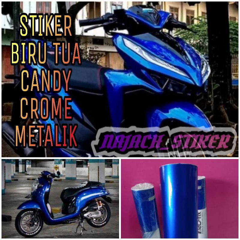 Jual Stiker Biru Candy skotlet motor biru candy skotelt Biru candy ...