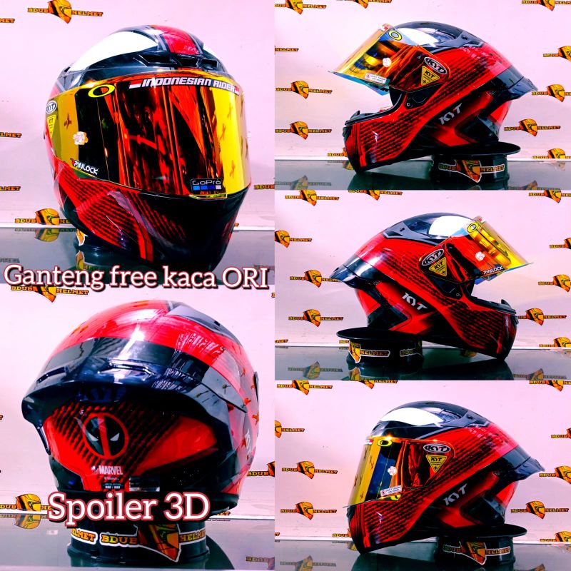 Jual Helm full face kyt tt course motif captain Amerika Venom carnage ...
