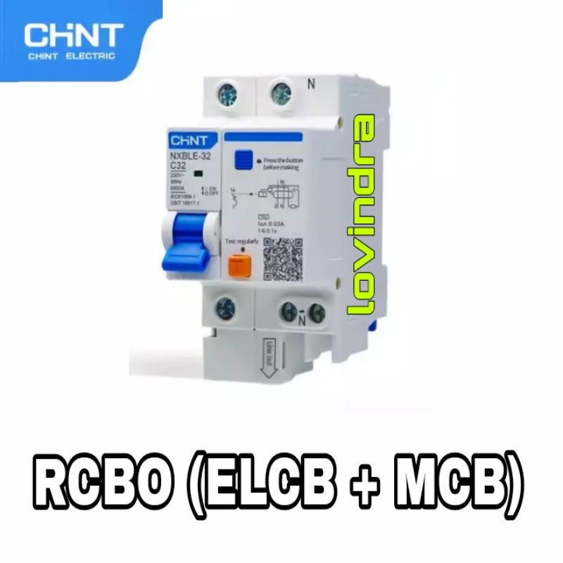 Jual RCBO Chint NXBLE 1P+N 30mA Anti Kontak dan Anti korslet | Shopee ...