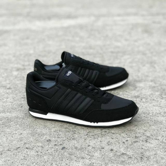 Jual Sepatu adidas neo city racer full black original made in Indonesia ...