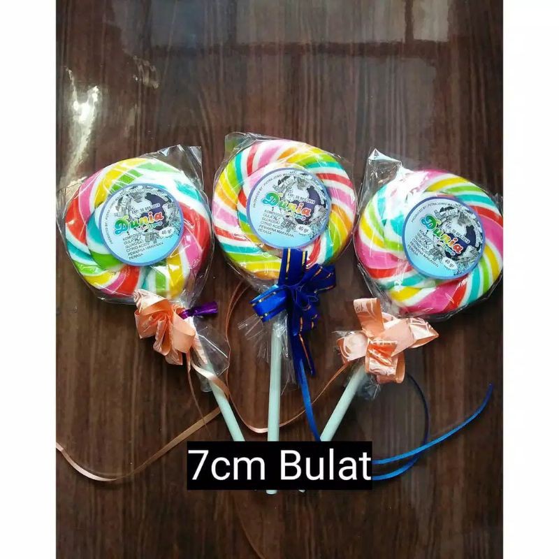 Jual Permen Lolipop 7 Cm Bentuk Bulat Minimal 5 Pcs | Shopee Indonesia