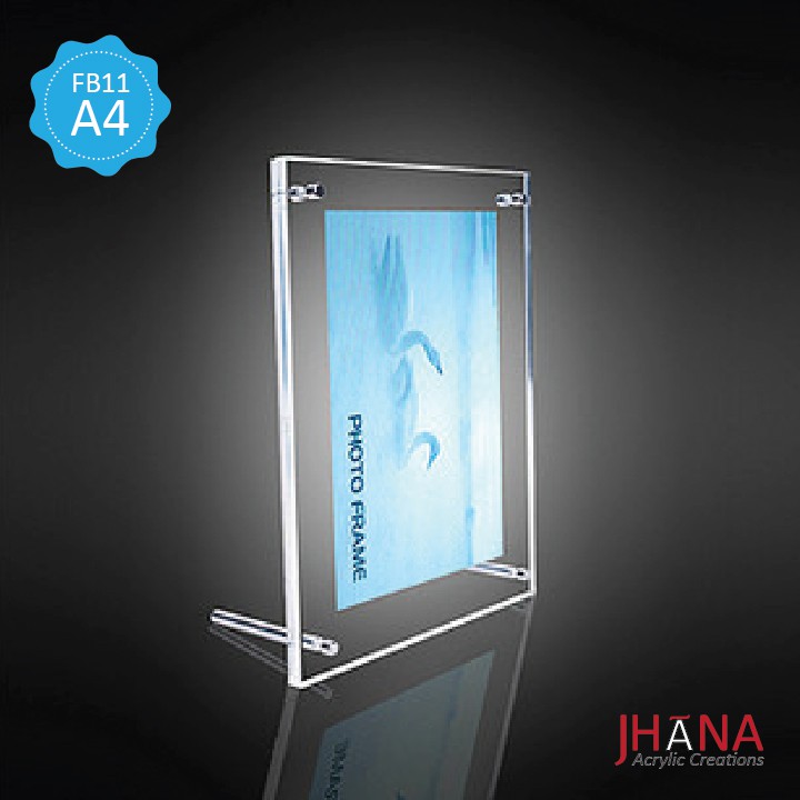 Jual A4 Acrylic Frame Meja / Akrilik Frame / Poster / Standing Frame / Bingkai Foto / FB11 2mm ...
