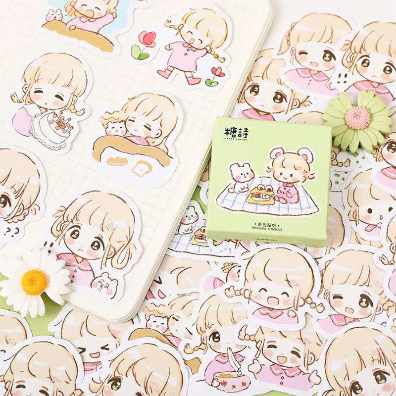 Jual Kawaii Girls Sticker Decor Set (45pcs) | Shopee Indonesia