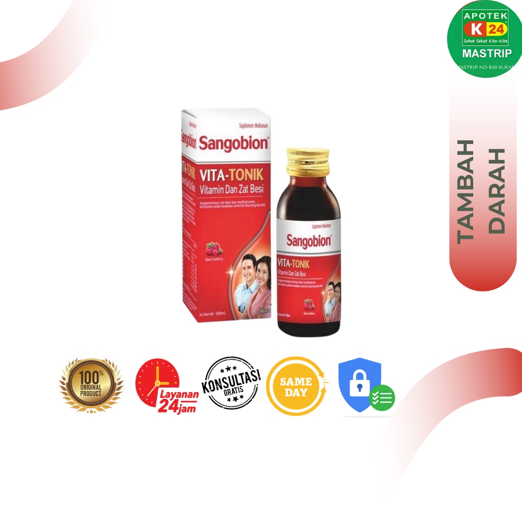 Jual SANGOBION SYRUP / TAMBAH DARAH / MULTIVITAMIN DAN ZAT BESI ...