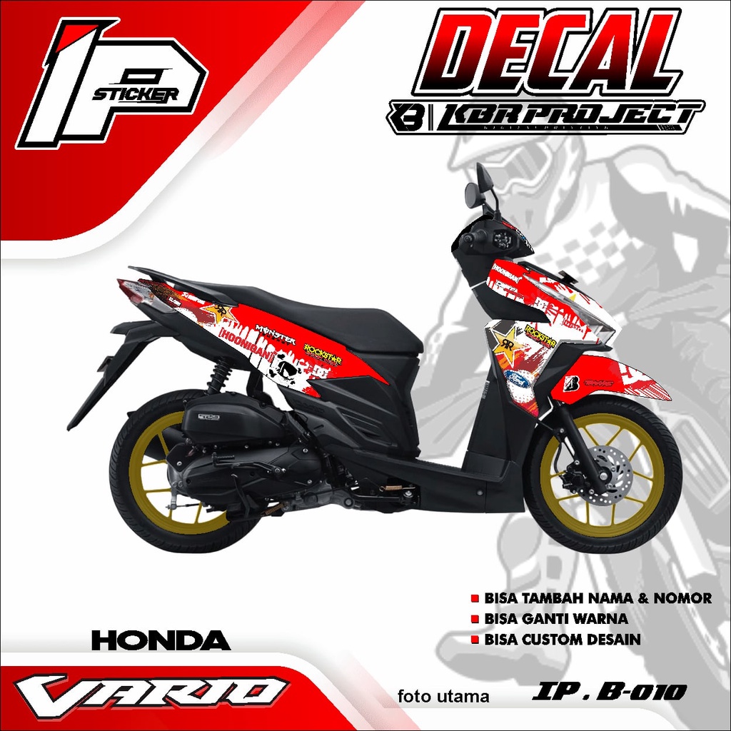 Jual DECAL VARIO MOTOR HONDA VARIO STICKER VARIASI RACING IP.B-010 (COD ...
