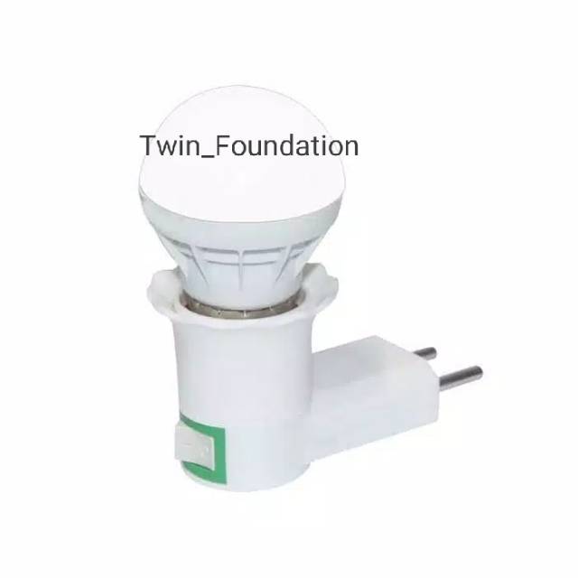 Jual Lampu Tidur LED bulat 3w / 1w + Fitting Lampu saklar on off ...