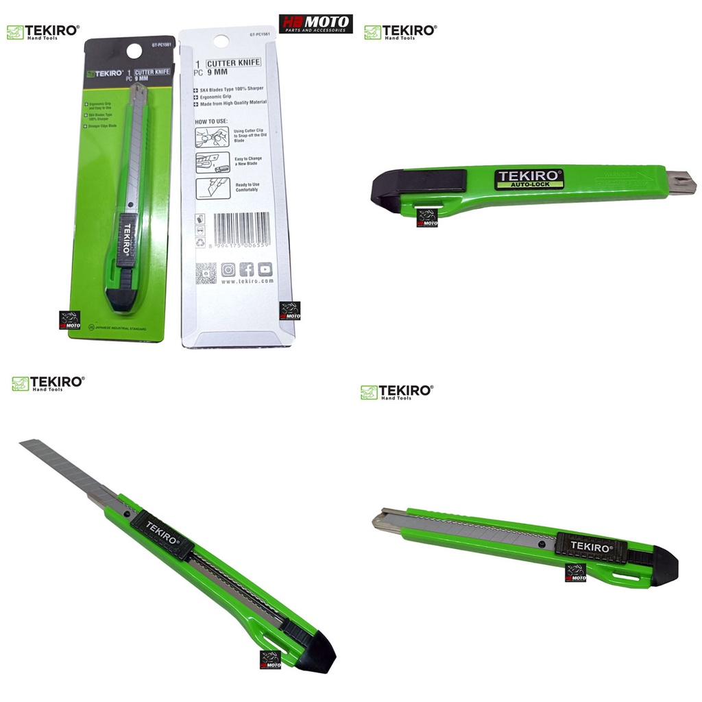Jual TEKIRO Pisau Cutter KNIFE Kecil 9 MM /CUTTER KNIFE 9 MM GT-PC1561 ...