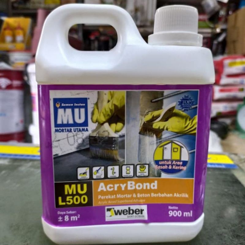 Jual Mu-L500 AcryBond Perekat Mortar dan Beton 900 ml | Shopee Indonesia
