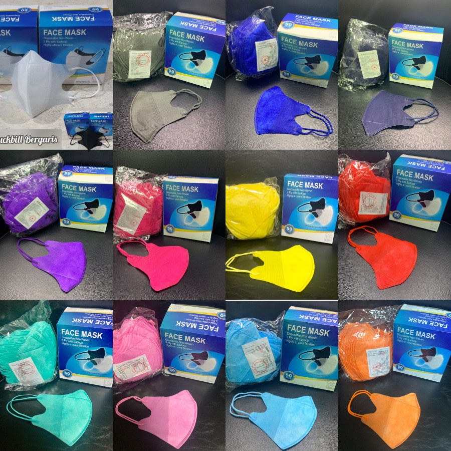 Jual Masker Duckbill Dewasa Masker 3ply Duck Bill Disposable Mask 95% ...