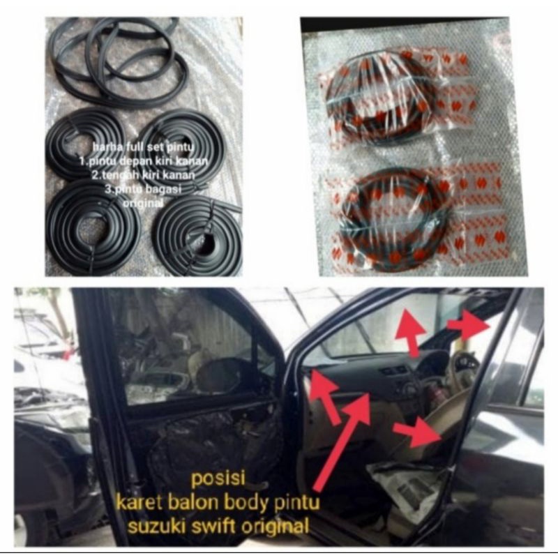 Jual karet balon karet peredam pintu mobil original suzuki swift ...