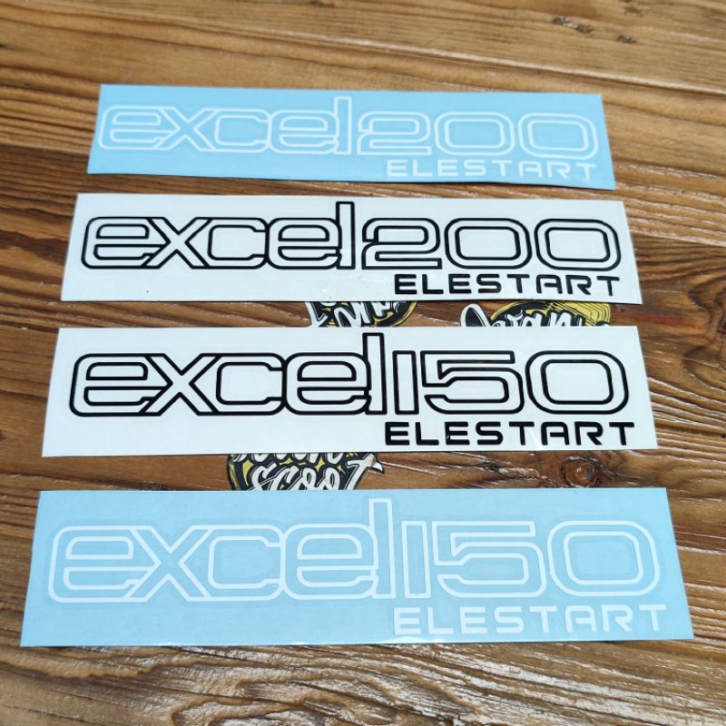 Jual stiker vespa excel 200 elestart vespa excel 150 elestart emblem ...