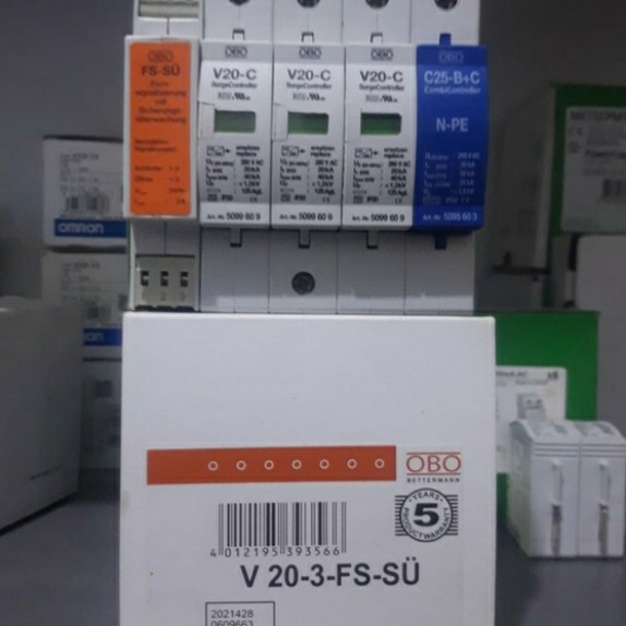 Jual surge arrester obo v20 3 phase + npe +fs su | Shopee Indonesia