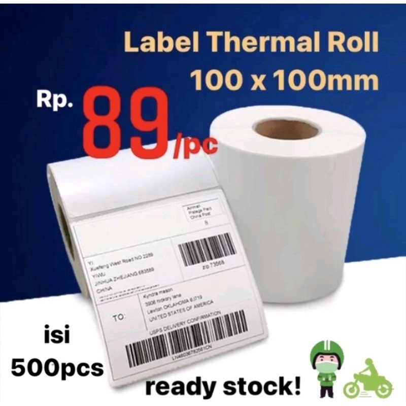 Jual STIKER LABEL THERMAL 100X150 - STIKER LABEL RESI - STIKER RESI ...