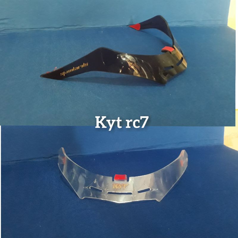 Jual spoiler helm kyt rc7/spoiler kyt rc7 hitam/spoiler rc7 clear COD ...