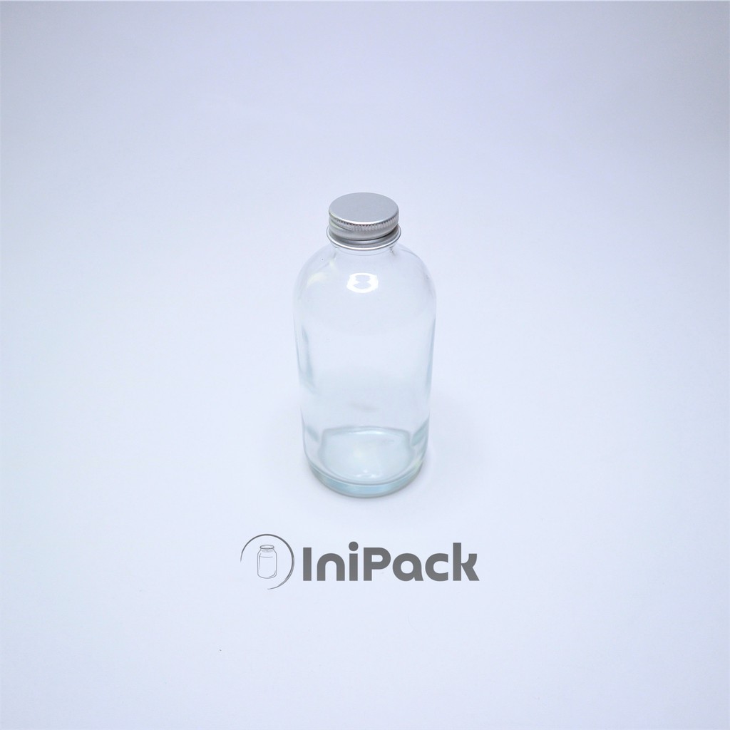 Jual Botol Kaca 250 ML / Botol Kaca Bulat 250ML / Boston Round 250ml ...