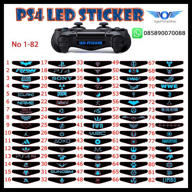 Jual Stiker Lightbar Stik Playstation 4 PS4 PS DS Decal Stick DS4 ...