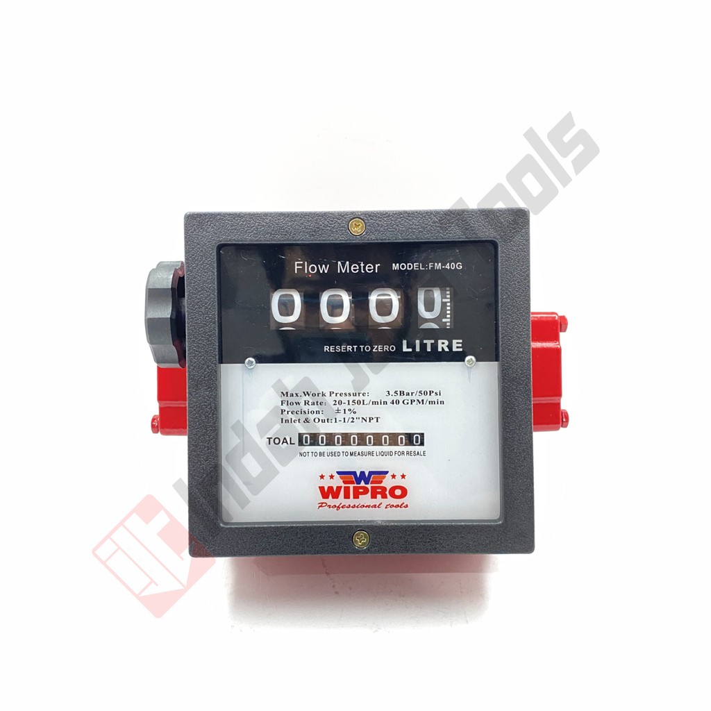 Jual WIPRO FM-40G Flowmeter 4 Digit 1.5 Inch - Meteran Solar Flow Meter ...