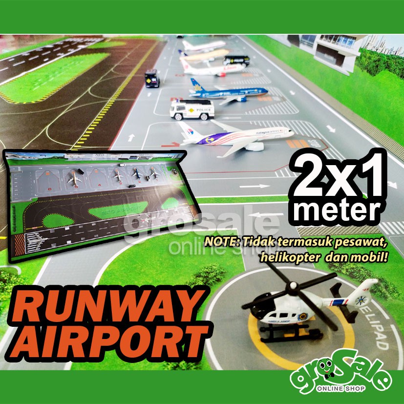 Jual Grosale 2X1 Meter Mainan Gelar Lantai Runway Neo Landasan Pesawat ...