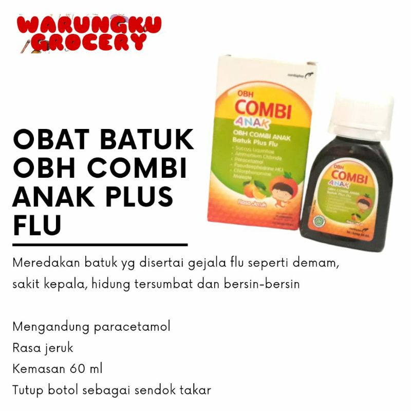 Jual Obat Batuk + Flu Anak OBH Combi Jeruk 60 ml | Shopee Indonesia