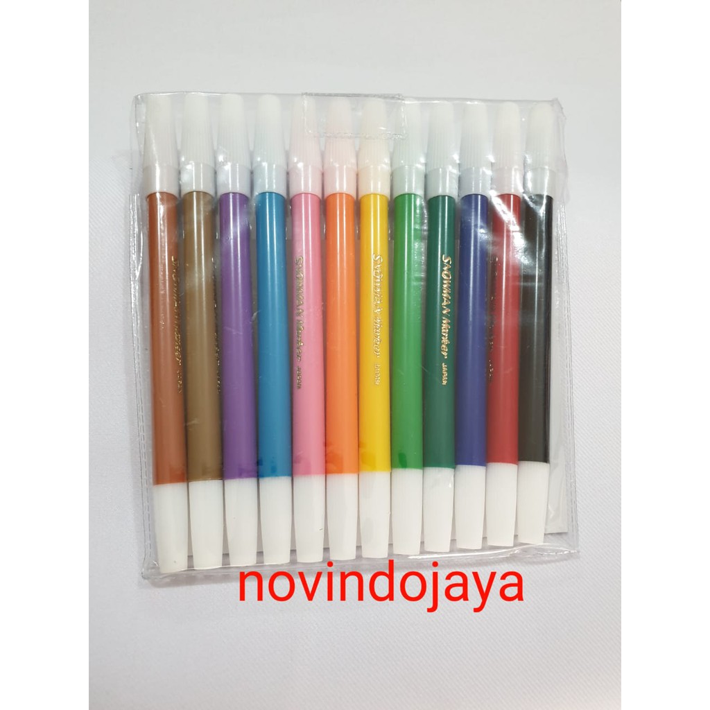 Jual Spidol Kecil SNOWMAN Marker 12 Warna/Set Sign Pen | Shopee Indonesia