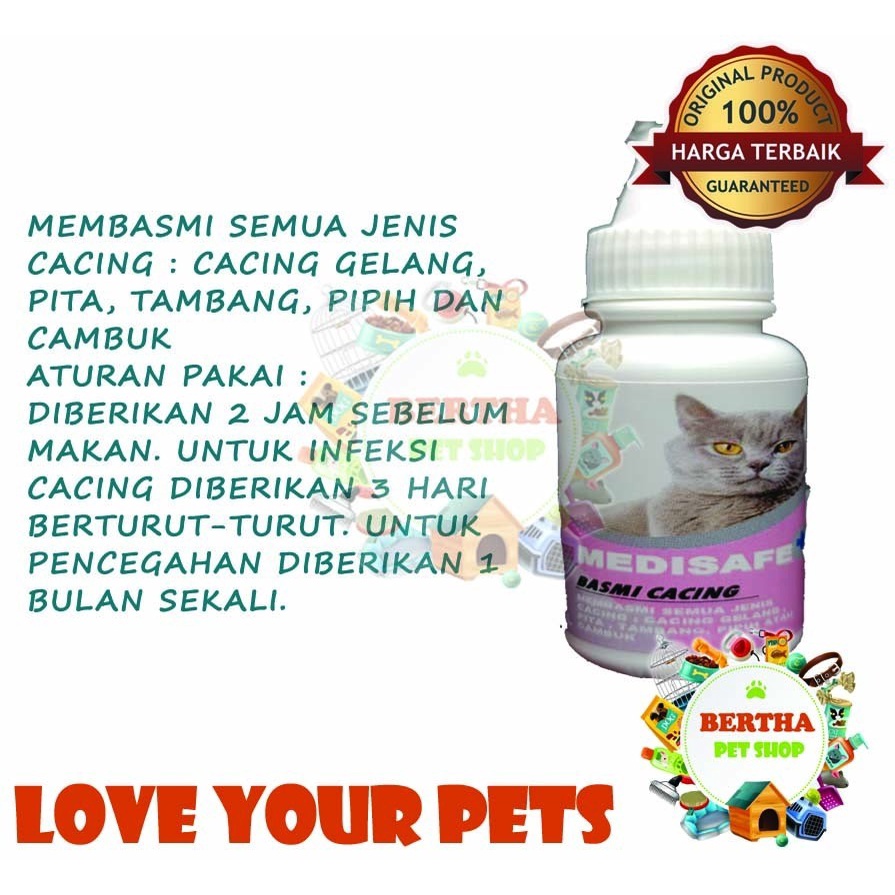 Jual OBAT CACING KUCING MEDISAFE PLUS BASMI CACING 30ML - OBAT KUCING ...