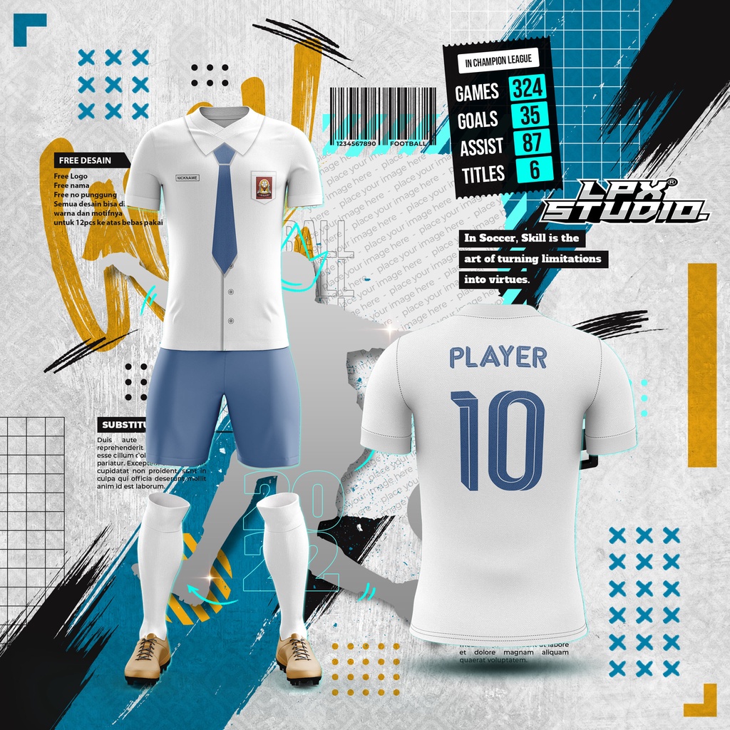Jual Jersey Futsal Sma Custom Free Name Set | Shopee Indonesia