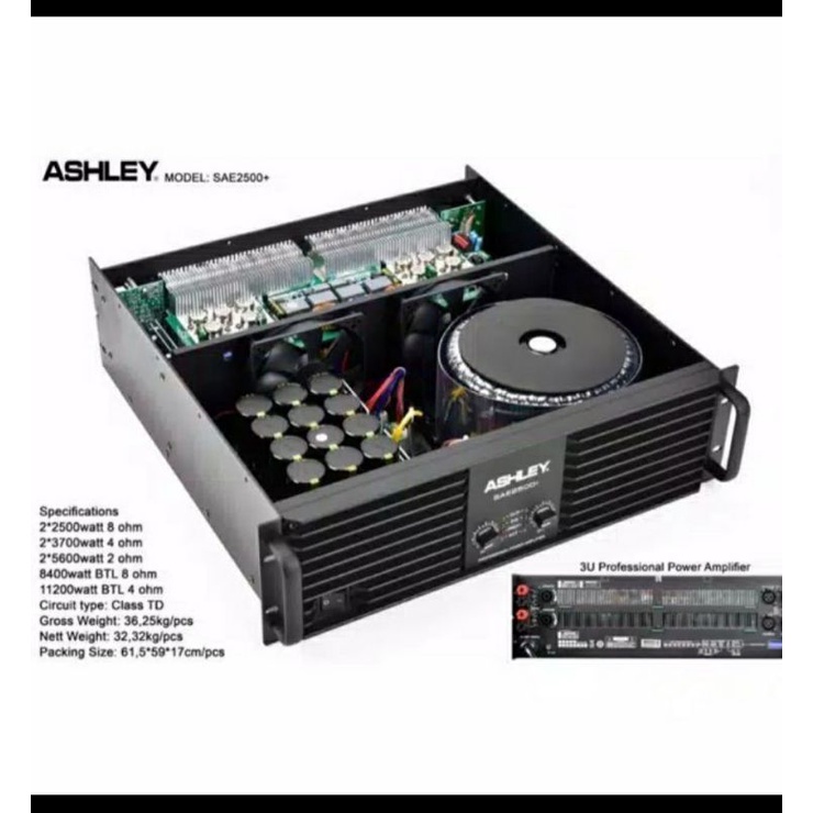 Jual Power amplifier Ashley sae2500 SAE 2500+ original Ashley TD CLASS ...
