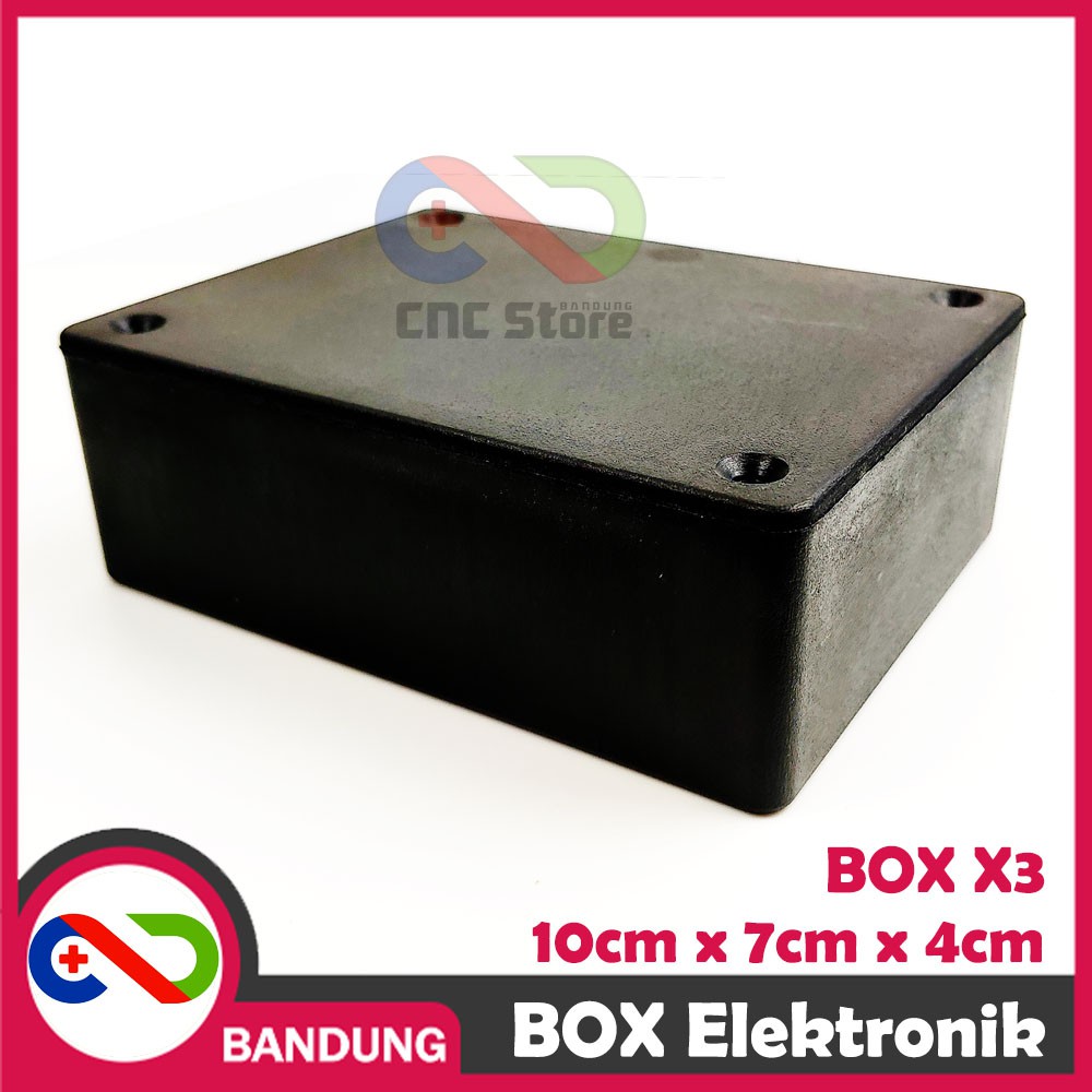 Jual BOX ELEKTRONIK X3 KOTAK RANGKAIAN ARDUINO 10x7x4 CASING BLACK BOX ...