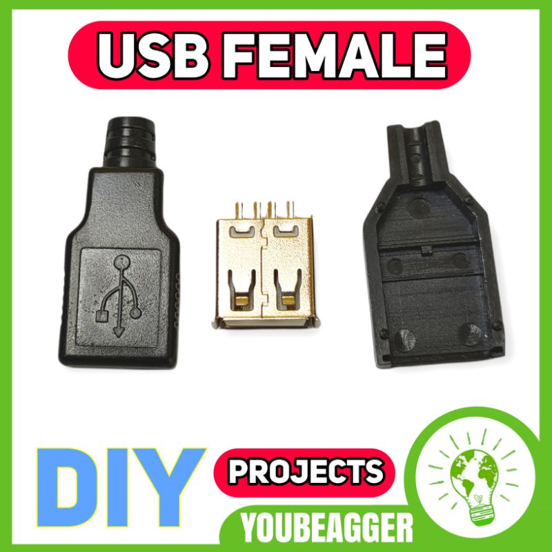 Jual USB FEMALE KONEKTOR untuk DIY PROJECTS | Shopee Indonesia