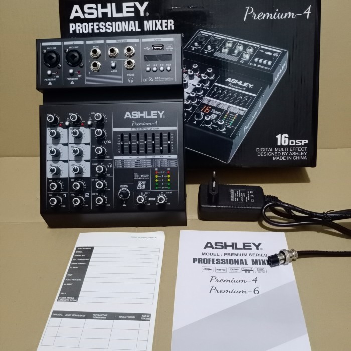 Jual Mixer ASHLEY PREMIUM 4 Channel Premium-4 USB Audio Interface Reverb Recording Soundcard ...