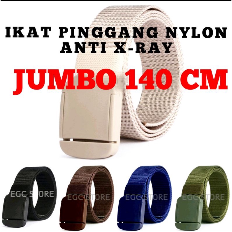 Jual COD HARGA GROSIR IKAT PINGGANG NYLON JUMBO gesper panjang anti x-ray sabuk bandara super ...