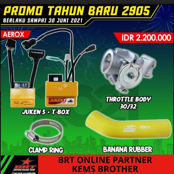 Jual Ecu Juken 5 Brt Racing Turbo Tb Brt Throttle Body Yamaha Aerox 30 ...