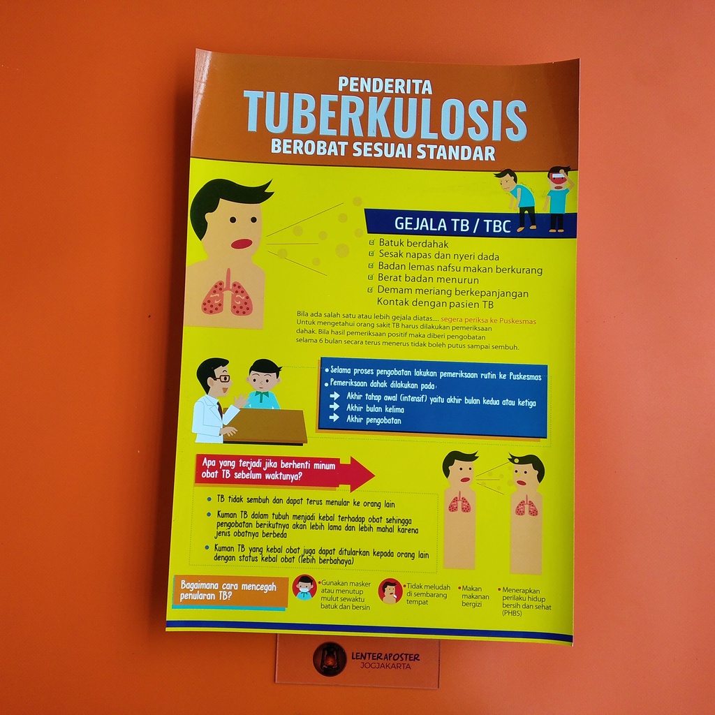 Jual Poster 12 Indikator KS - Tuberculosis ( TB ), Waspada Tuberculosis ...