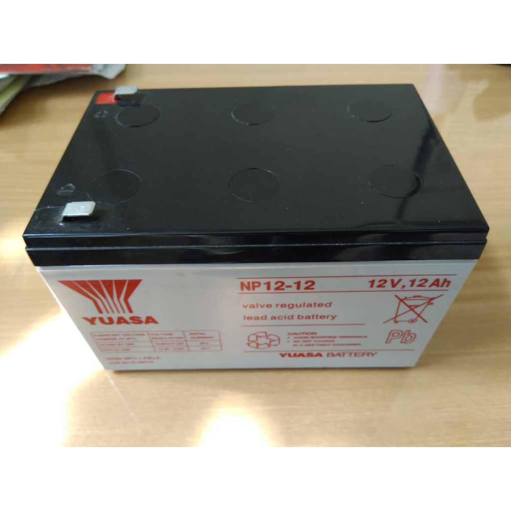 Jual Battery / VRLA / aki kering / baterai / Yuasa NP 12-12 ( 12Ah 12 ...