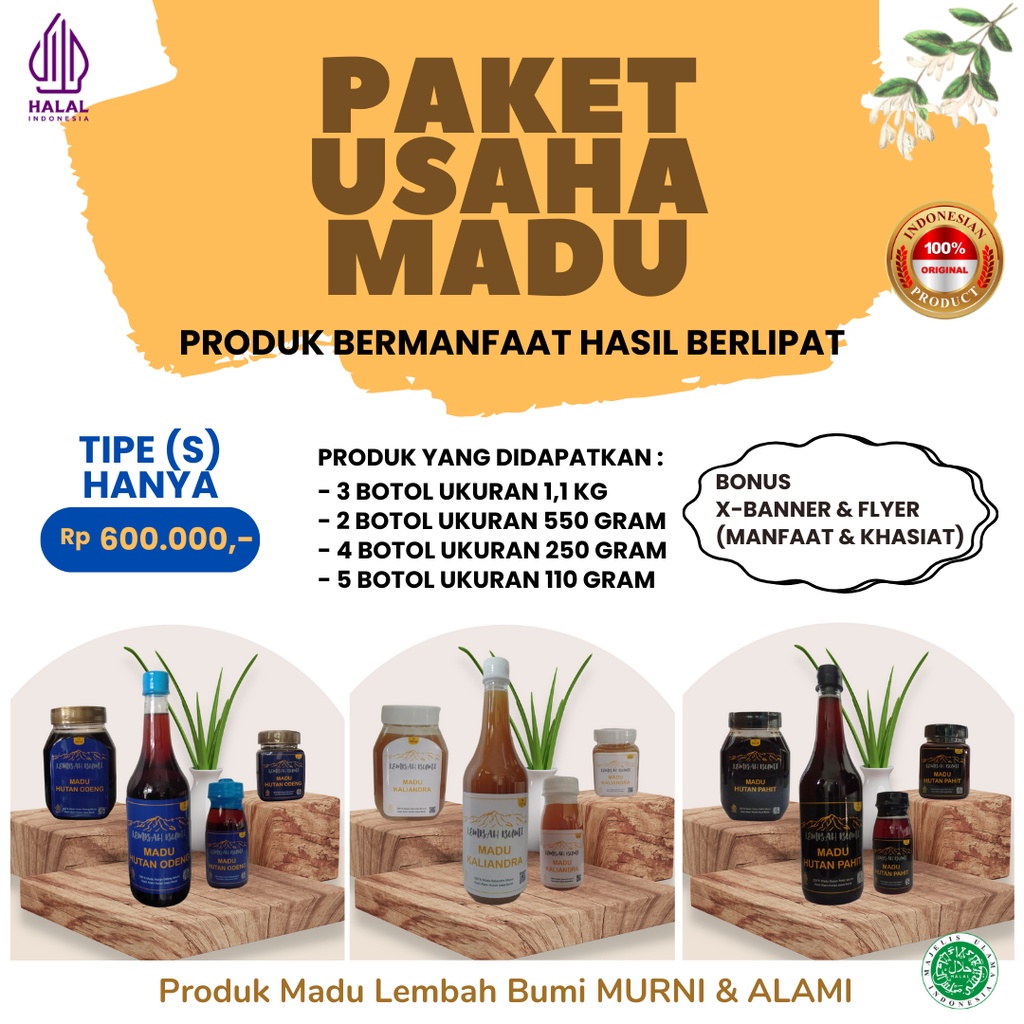 Jual PAKET USAHA MADU LEMBAH BUMI MADU HUTAN MURNI ASLI MADU KHASIAT ...