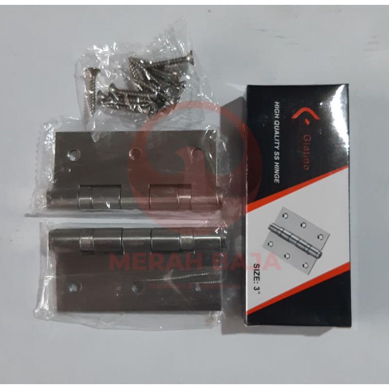 Jual Engsel Glatino 3" / SS Hinge / Engsel Stainless Pintu & Jendela ...