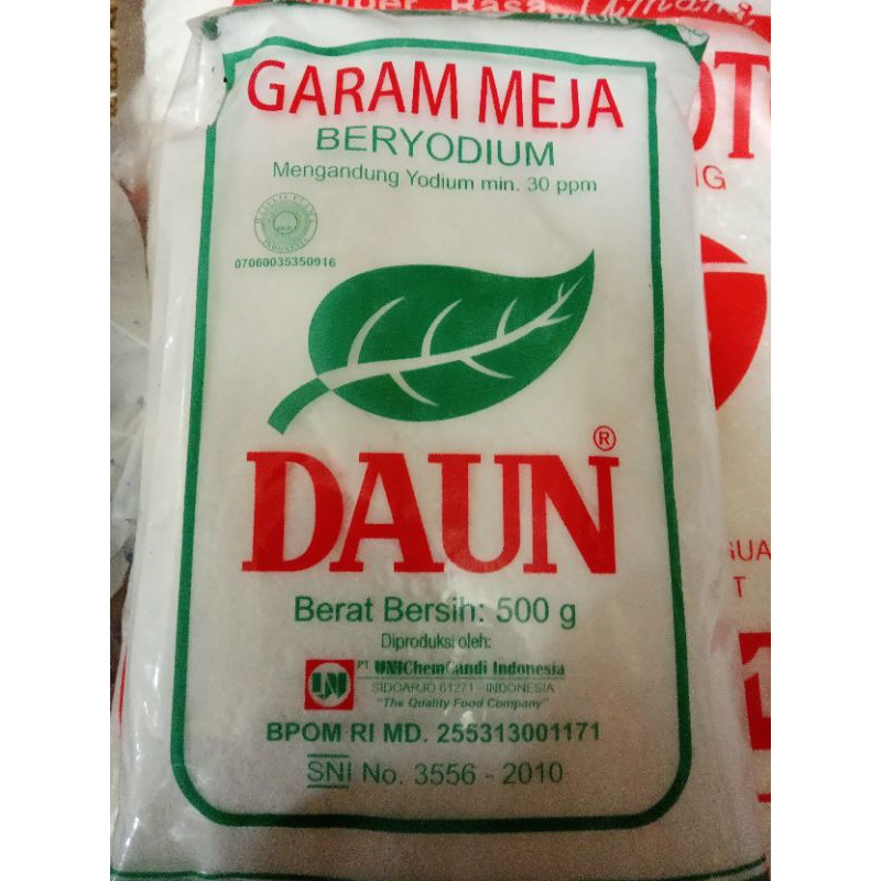 Jual Garam Cap Daun 500g/Garam Meja Beryodium | Shopee Indonesia