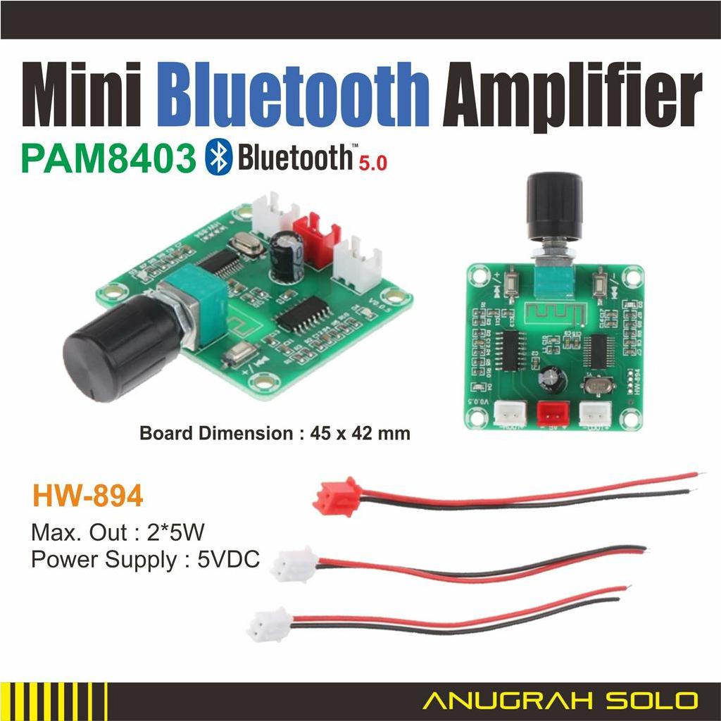 Jual PAM8403 Stereo Bluetooth Amplifier Mini 2x 5W Bluetooth 5.0 ...