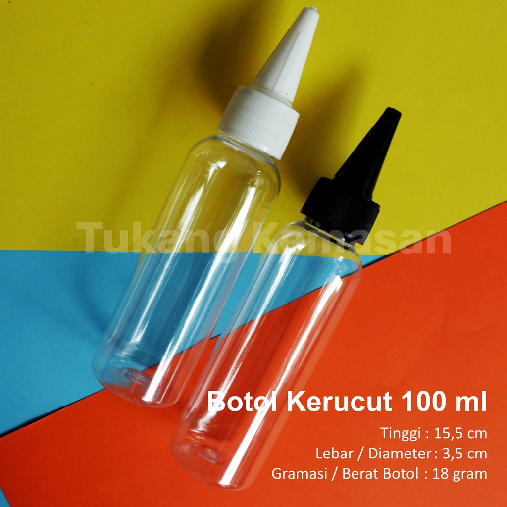 Jual Botol Kerucut 100 ml / Botol Tinta (BR Natural) | Shopee Indonesia